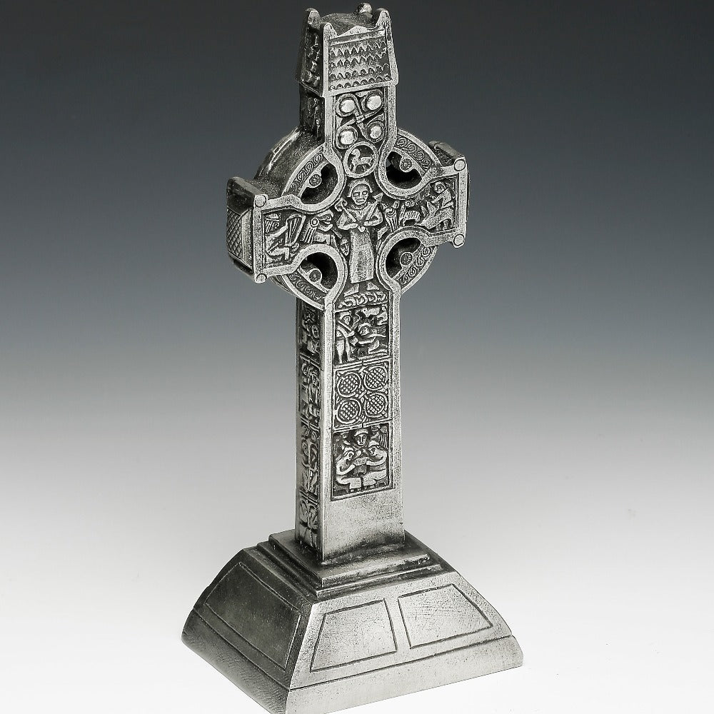 Mullingar Pewter Durrow High Cross 7" Celtic Ireland monastic Columba