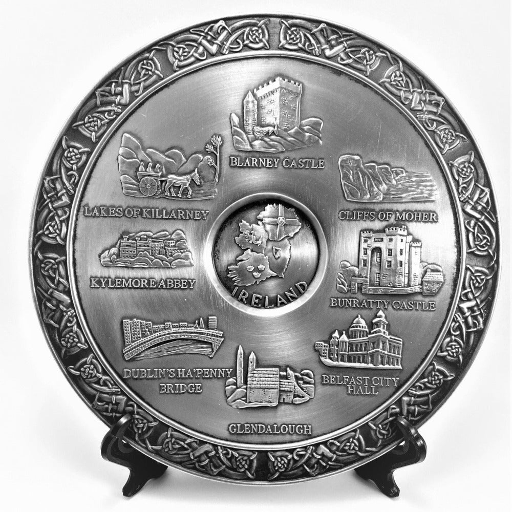 Scenes of Ireland Pewter Wall Plaque - Irish Landmarks | Mullingar Pewter
