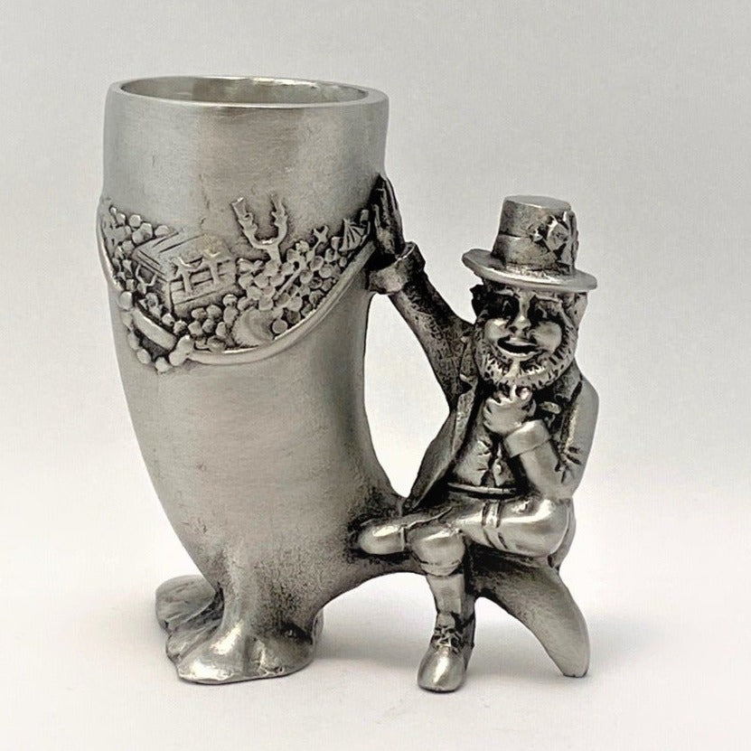 Irish Pewter Leprechaun Shot Glass - 1oz Whiskey Measure | Mullingar Pewter